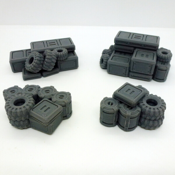 UNPAINTED Hi-tech Scatter Terrain set 28mm » Headbunny Games